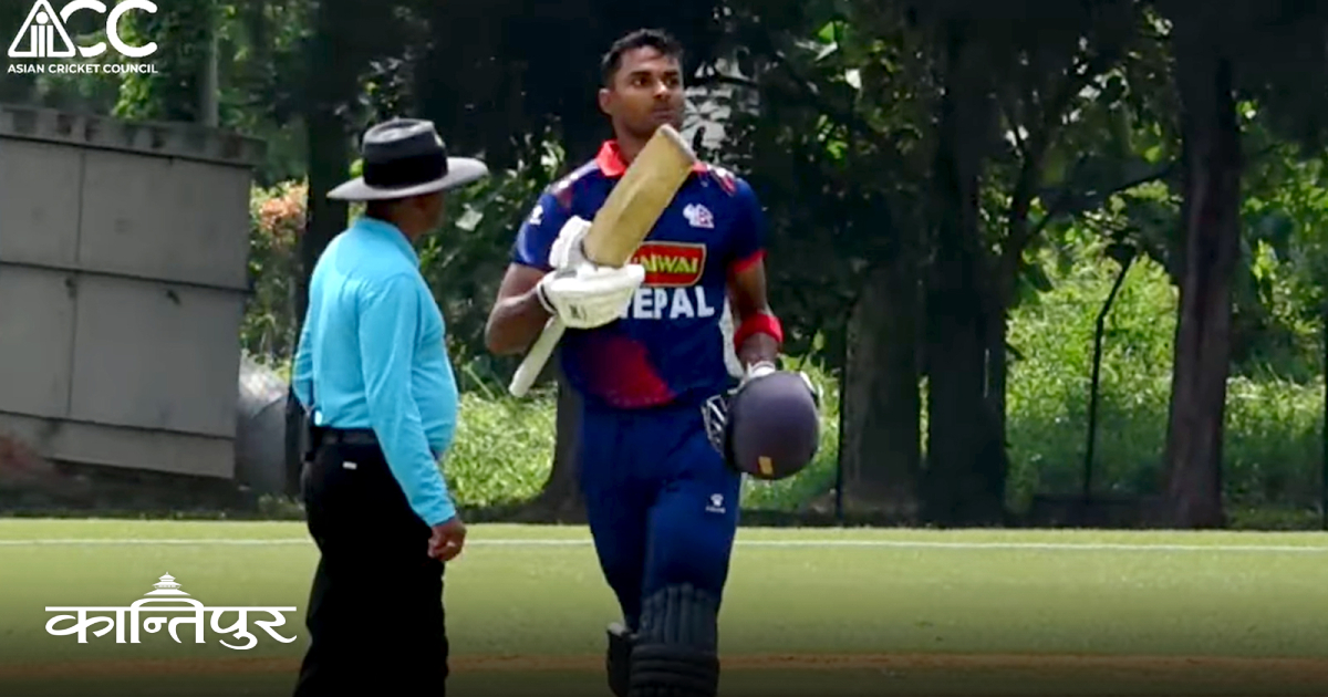 एसीसी यू–१९ प्रिमियर कप : देवको कीर्तिमान शतकमा नेपालको मजबुत स्कोर ...